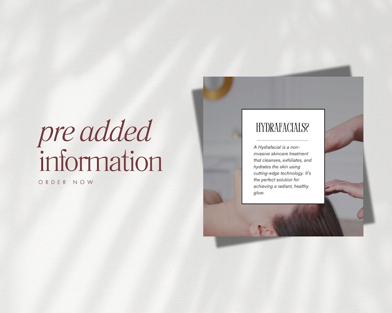Hydrafacial Instagram Post Templates, Skincare & Esthetician Social ...