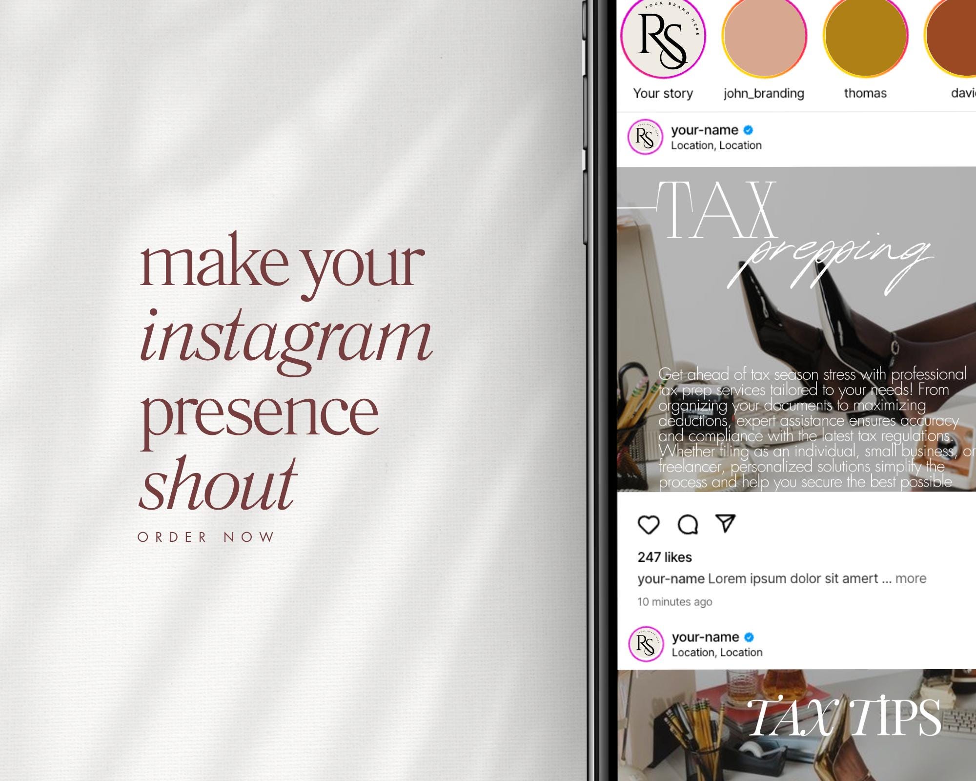 Tax Preparer Instagram Templates | Tax Preparation Flyers | Tax Prep ...
