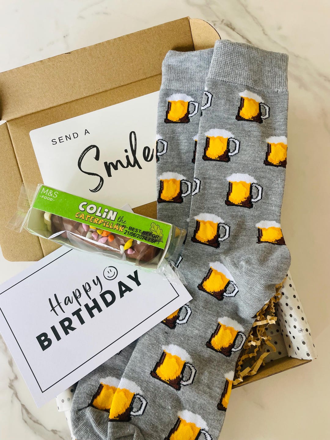 Birthday Beer. Colin the Caterpillar. Birthday Gift Box. Letterbox Gift ...