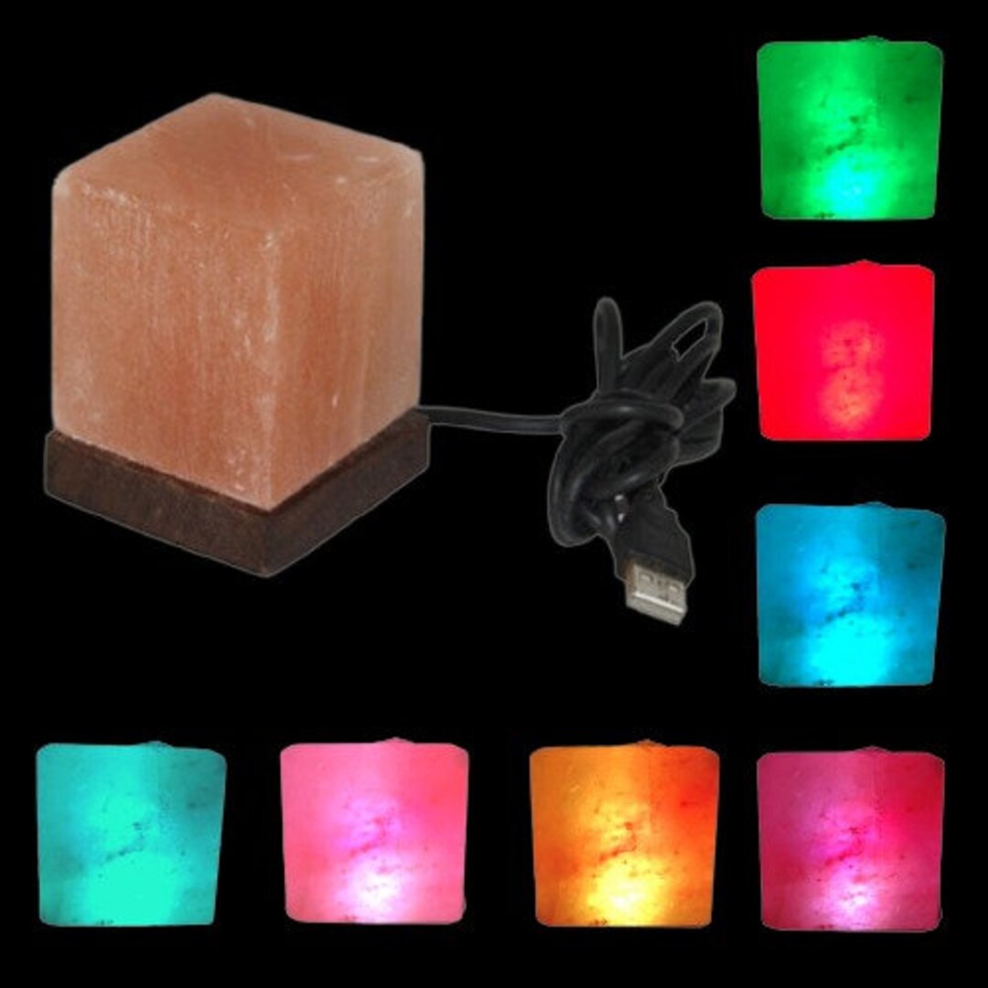 USB Himalayan Cube Salt Lamp - Etsy