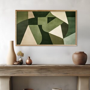 Modern Green Abstract Frame Tv Art | Instant Digital Download for 16:9 ...