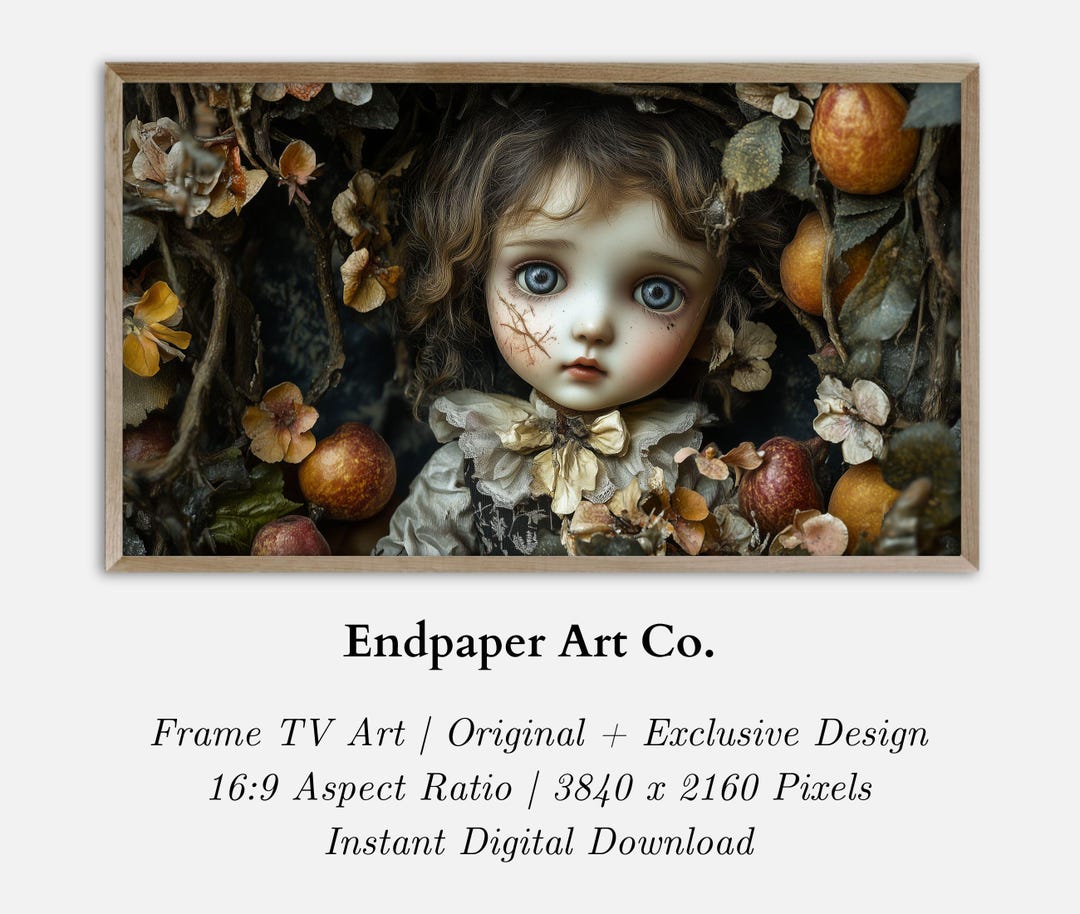 Gurokawa Creepy Doll Fall Frame TV Art Grotesque Cute Digital Download ...