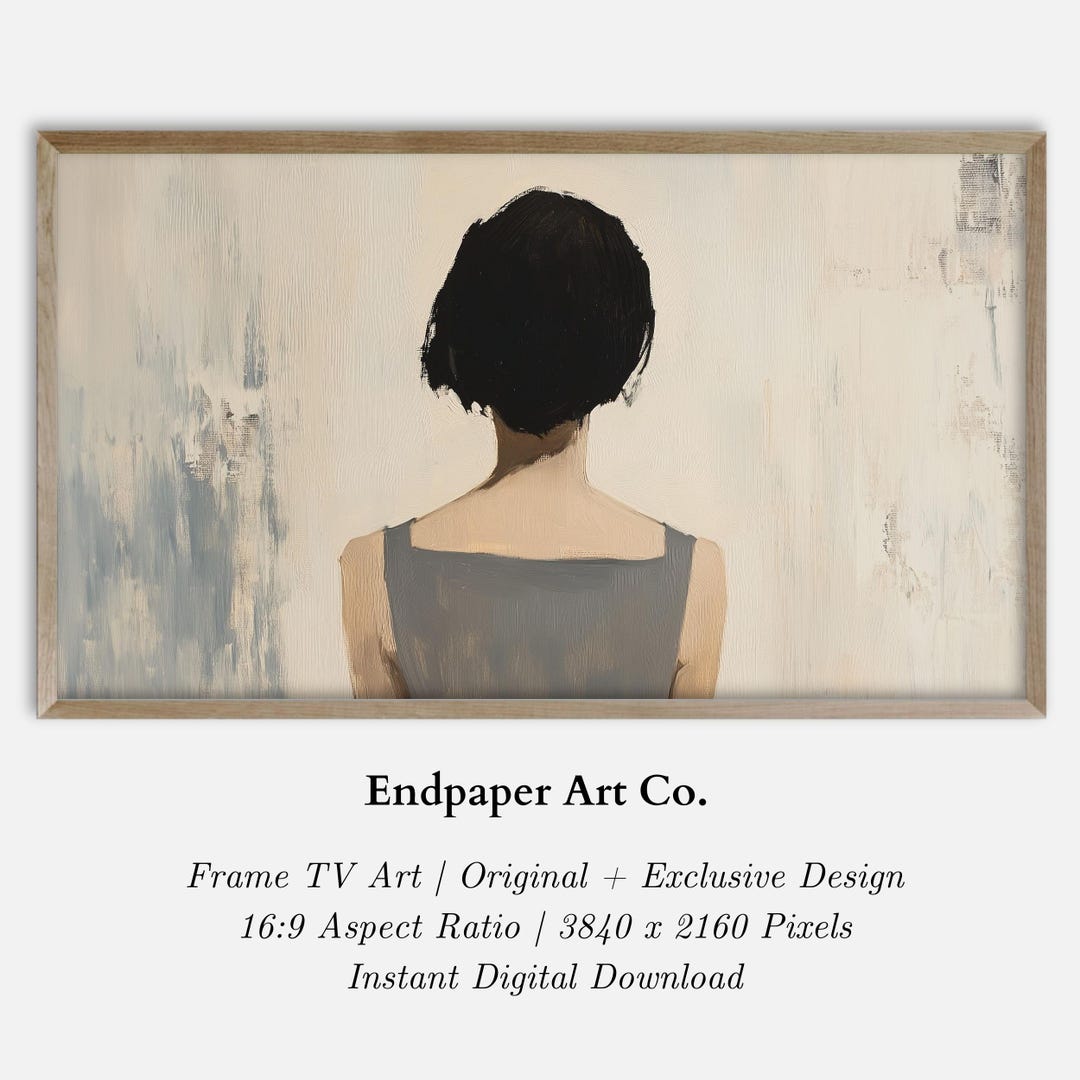Female Figure Back View Frame Tv Art | Instant Digital Download for 16: ...