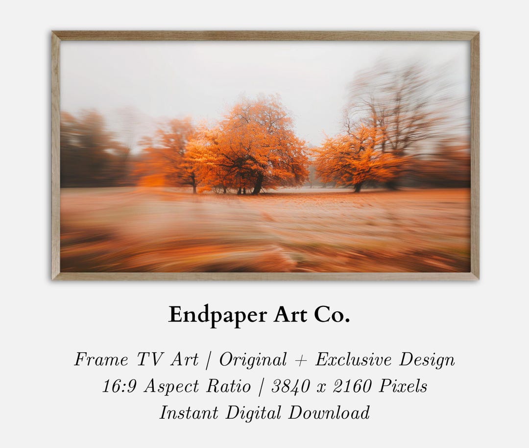 Abstract Fall Trees Frame TV Art Instant Digital Download for 16:9 ...