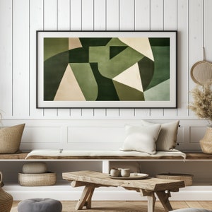 Modern Green Abstract Frame Tv Art | Instant Digital Download for 16:9 ...