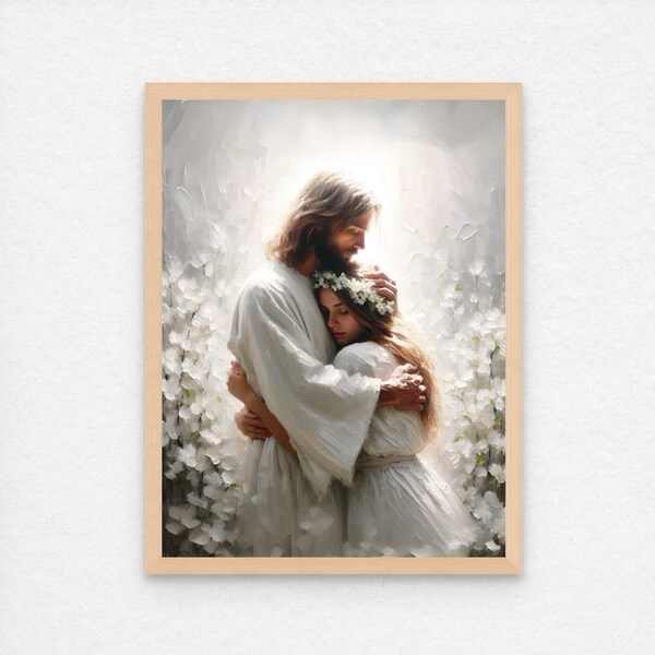 Jesus Hugging Woman - Etsy
