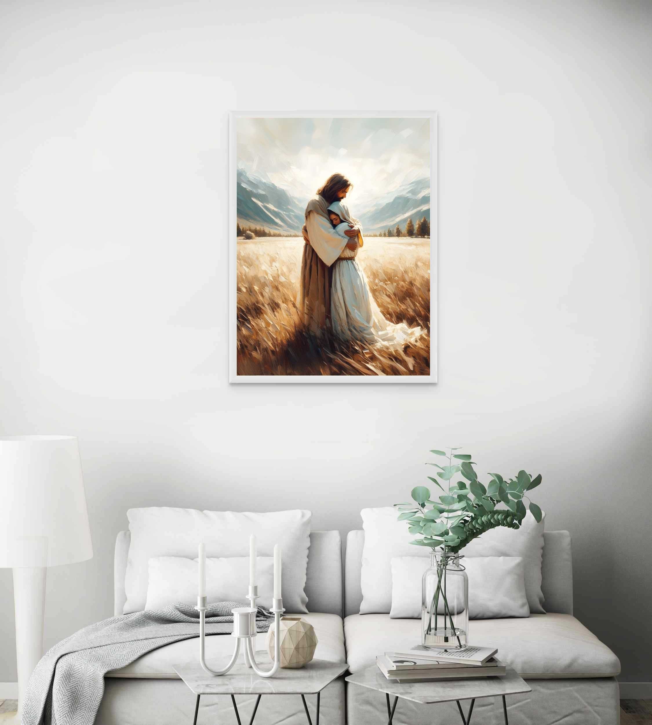 Jesus' Embrace, Christian Painting, Jesus Christ Hugging Girl, Jesus ...