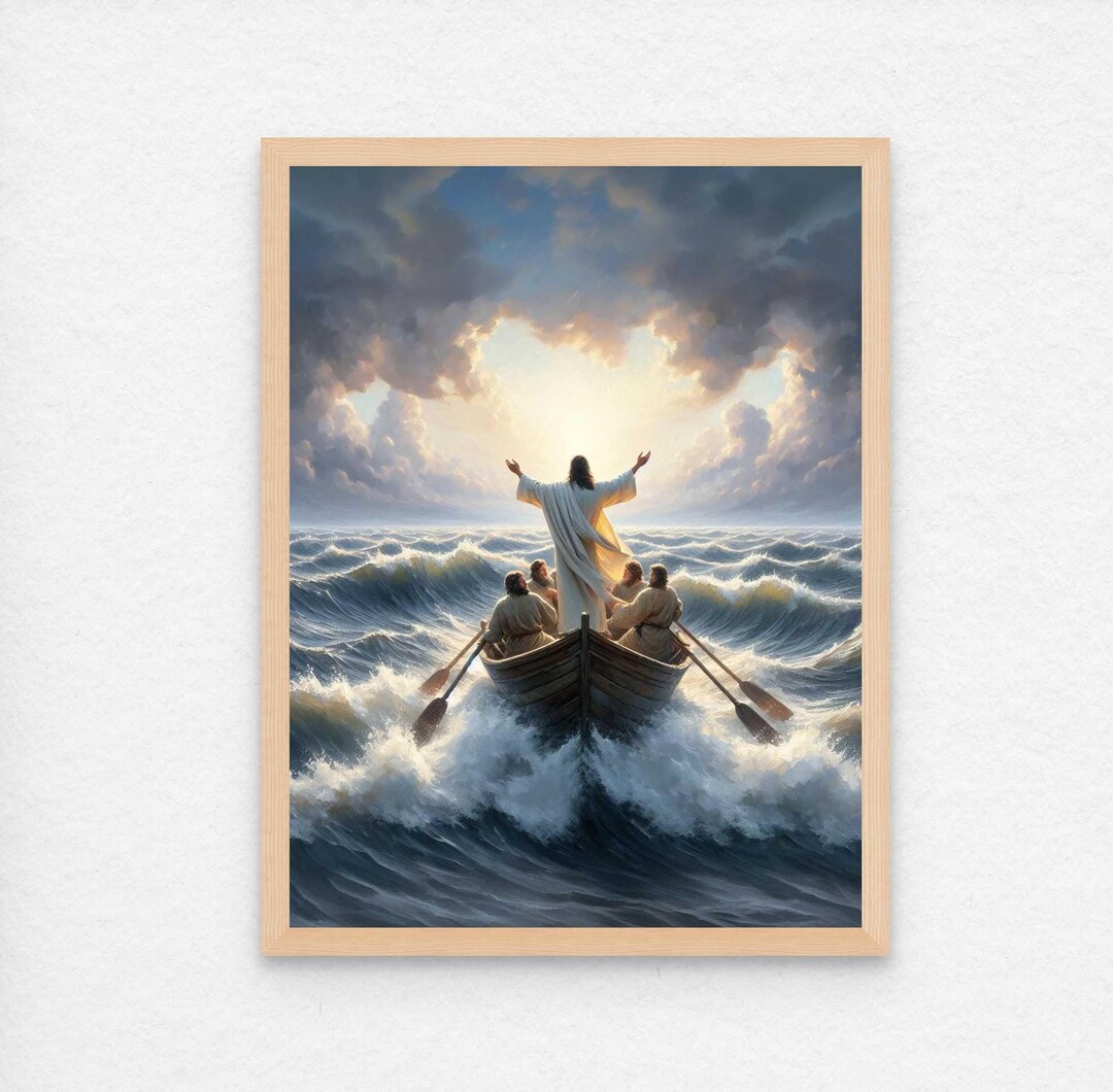 Peace Be Still, Christian Art, Jesus Painting, LDS Painting, Bible Wall ...