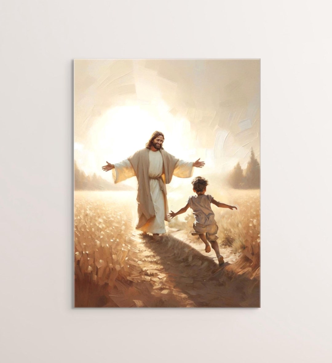 Finding Him, Christian Wall Art, Jesus With Boy, Jesus Painting, LDS ...
