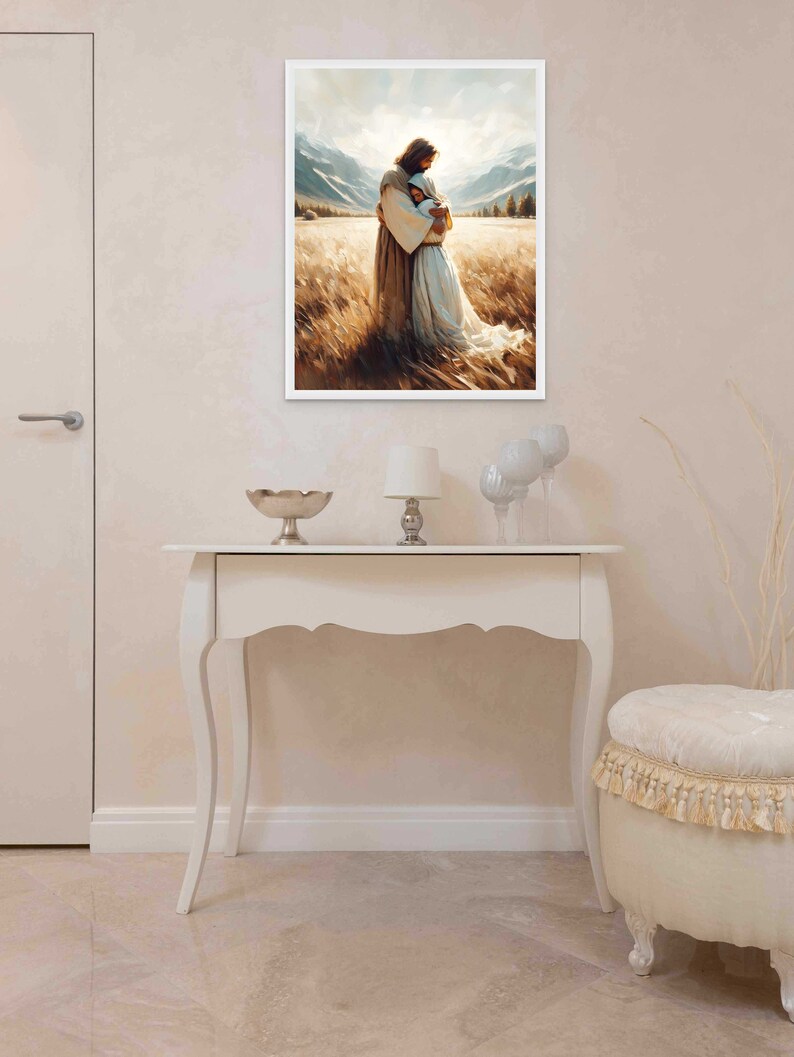 Jesus' Embrace, Christian Painting, Jesus Christ Hugging Girl, Jesus ...
