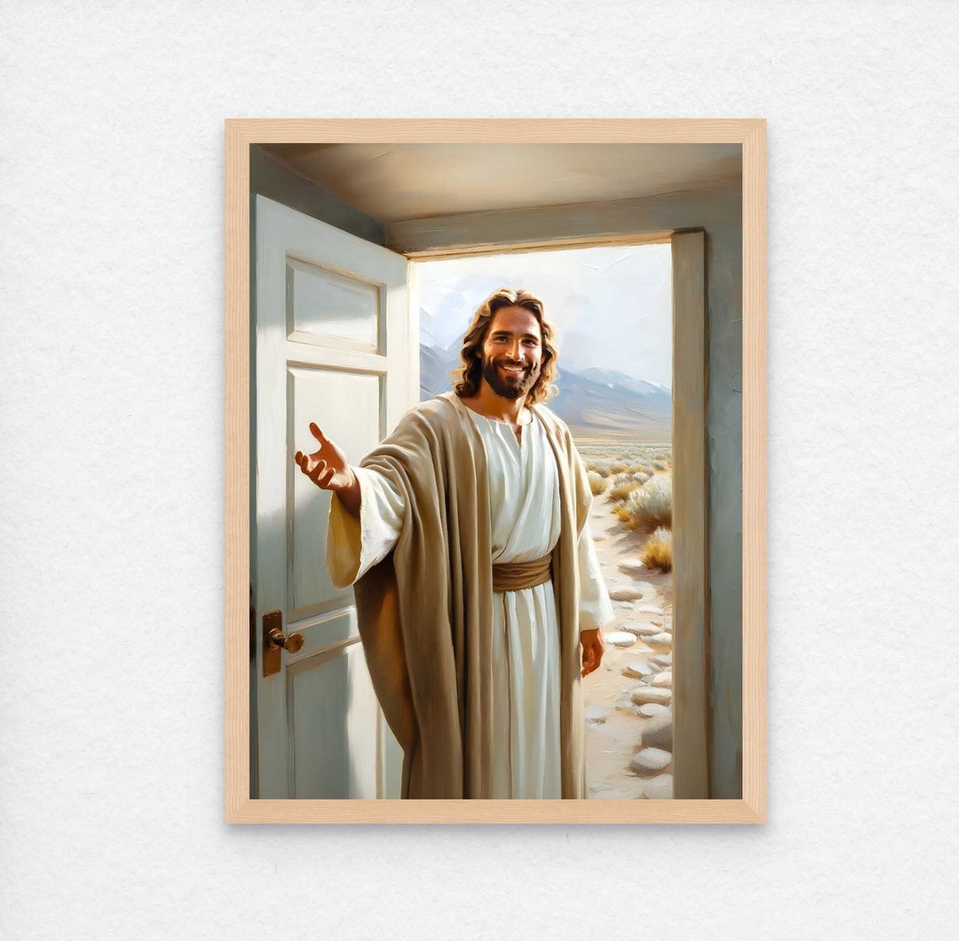 Join Him, Jesus Painting, Christian Wall Art, Jesus Portrait, Jesus ...