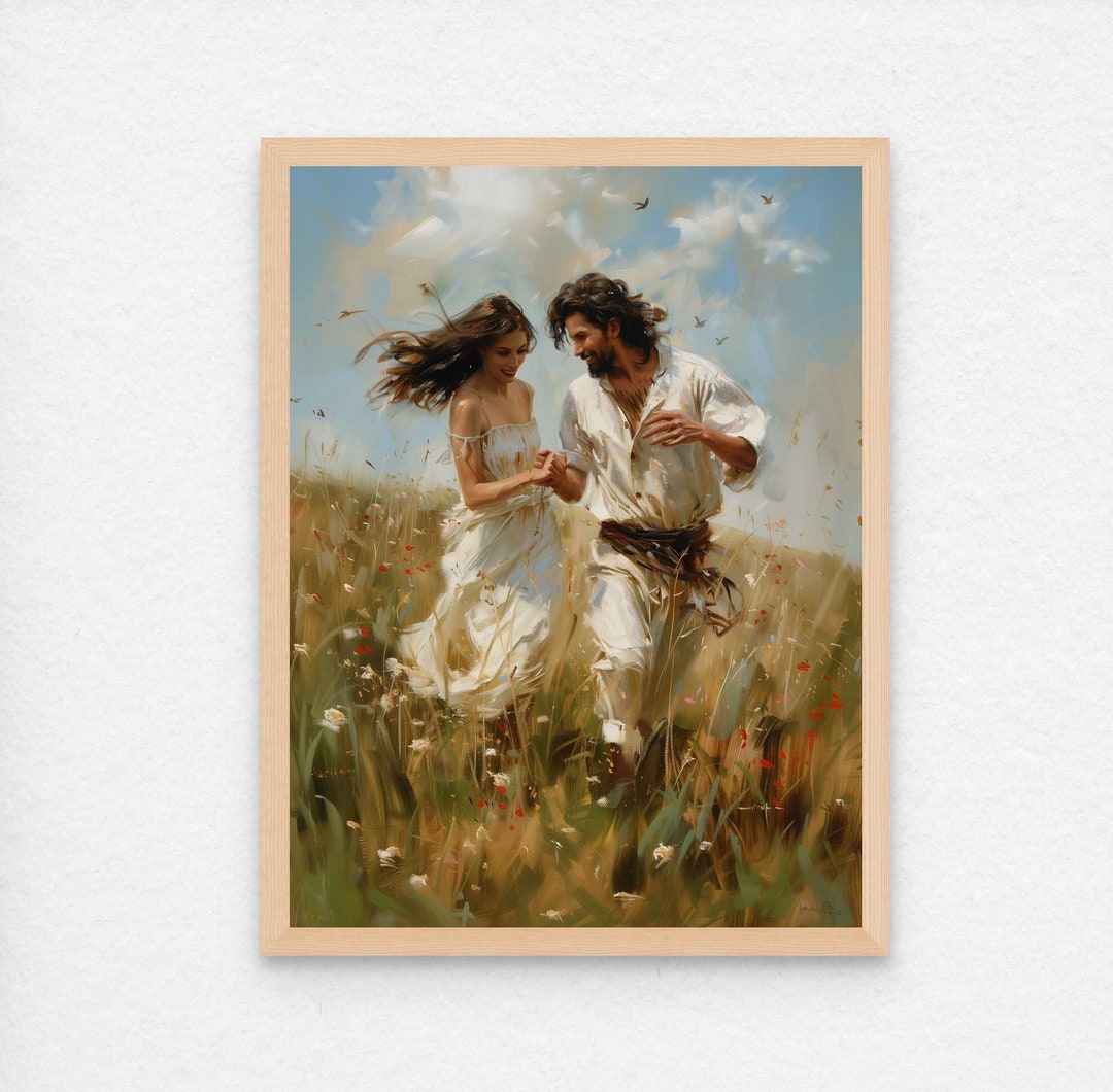 Dancing in the Field, Jesus Christ Dancing With Woman, Jesus and Girl ...
