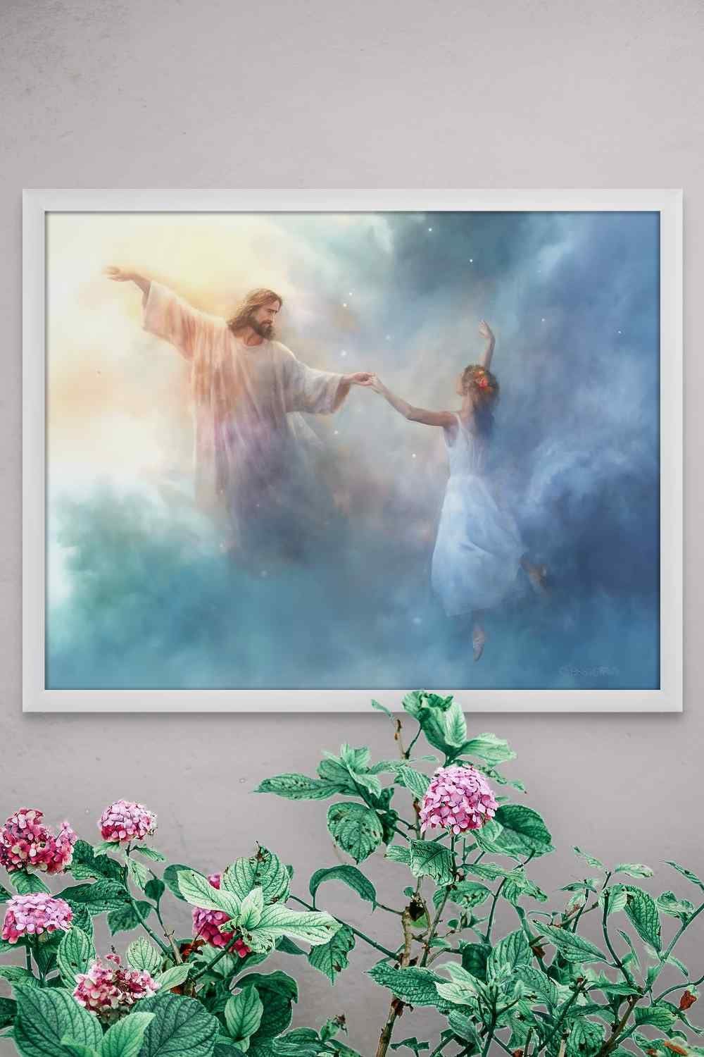 A Dance With God, Christian Art, Jesus Christ Dancing With Ballerina ...