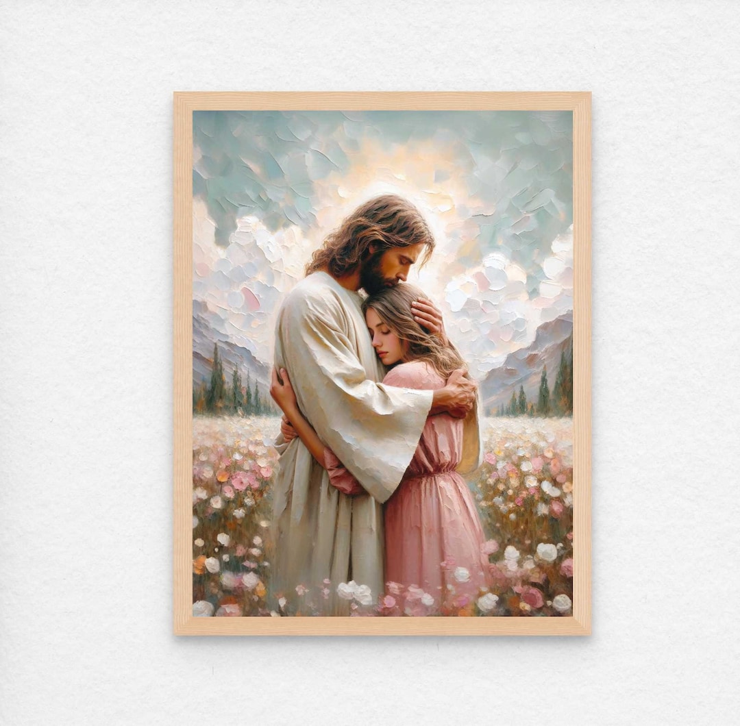 Jesus Hugging Woman, Christian Art, Jesus With Girl, Jesus Heals Woman ...