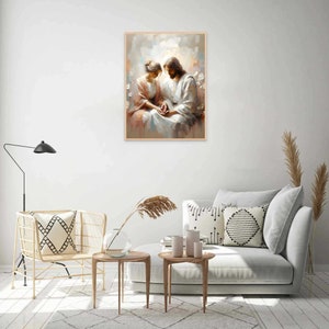 Divine Support, Christian Painting, Jesus and Girl Art, Jesus Art, LDS ...
