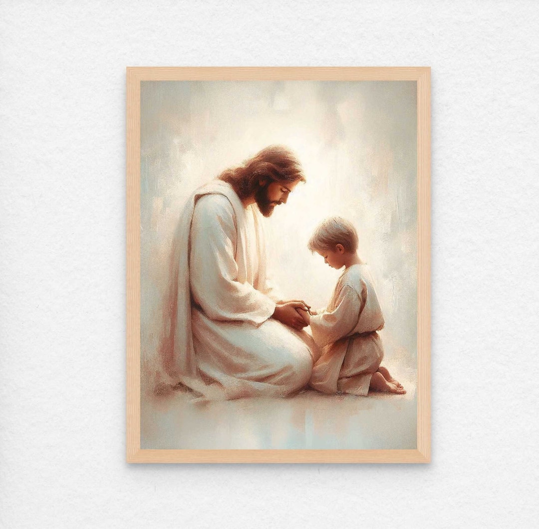 Jesus and Boy, Christian Painting, Jesus With Children Art, Jesus ...