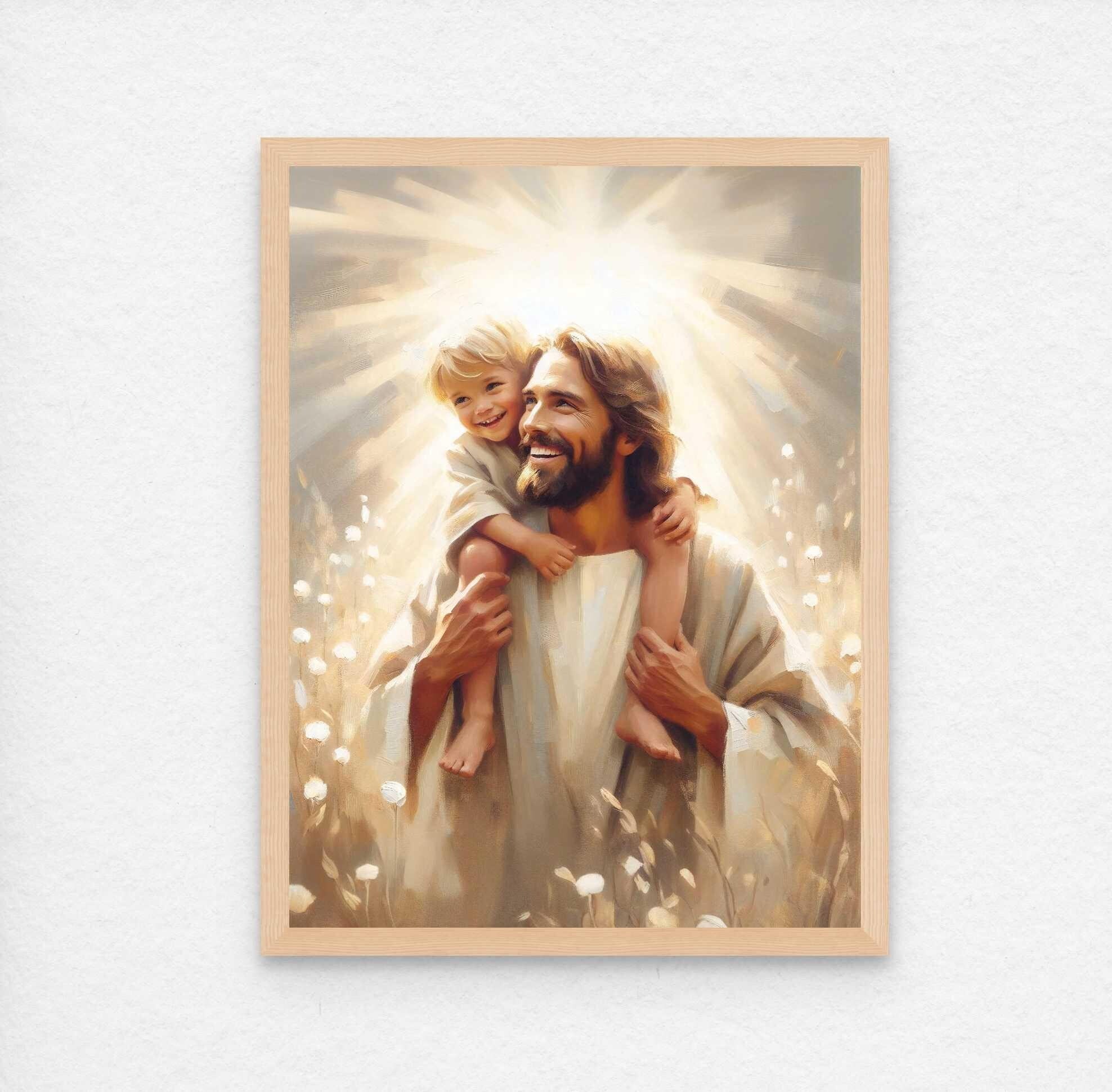 A Gentle Laugh, Christian Art, Jesus and Boy, Jesus Art, LDS Painting ...