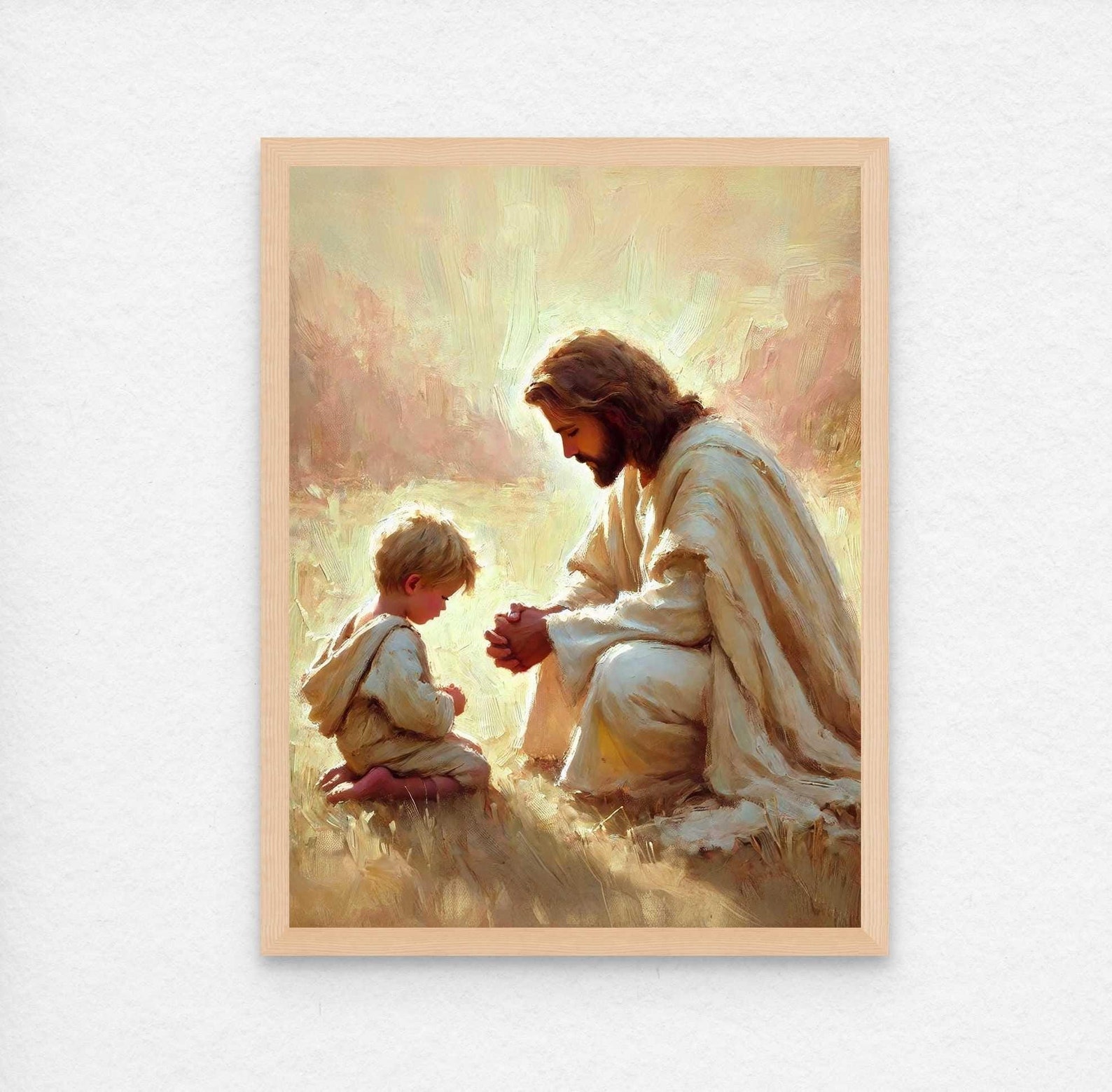 His Savior, Christian Wall Art, Jesus With Boy, Jesus Art, LDS Art ...