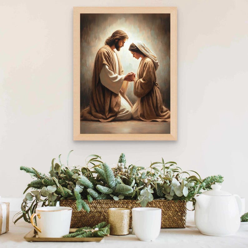 Your Saviour, Christian Painting, Jesus and Woman Art, Jesus Wall Art ...