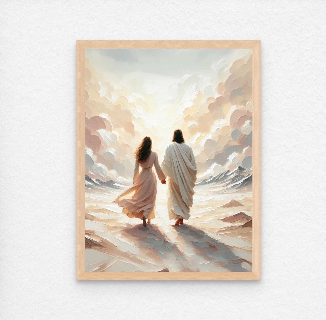Guide Me Lord, Christian Painting, Jesus Walking With Woman, Jesus ...
