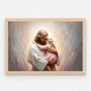 Her Safe Place, Christian Wall Art, Jesus With Girl, Jesus Art, LDS Art ...
