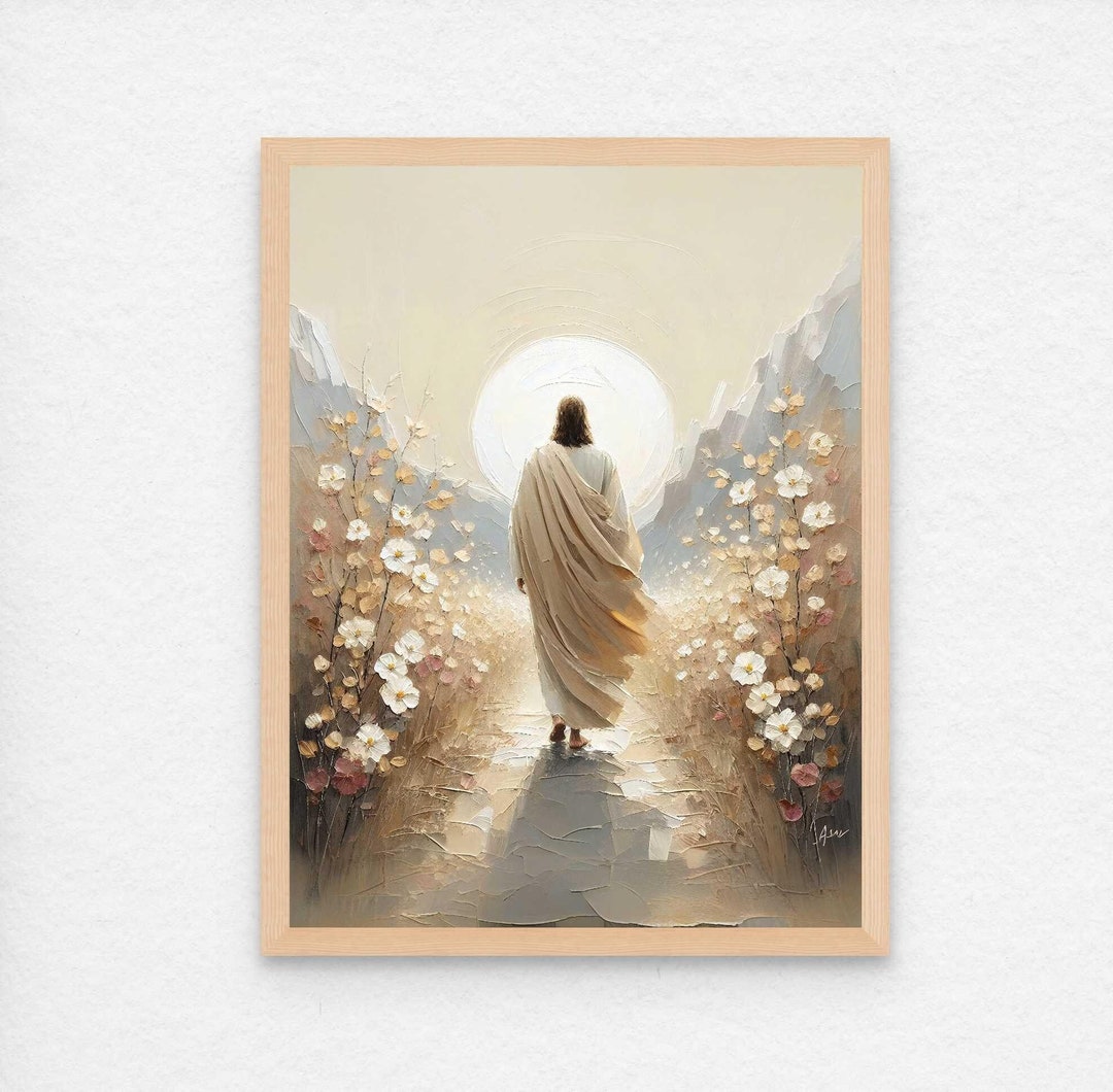 Walk of Light, Christian Art, Jesus Leaves 99, Jesus Wall Art, LDS Art ...