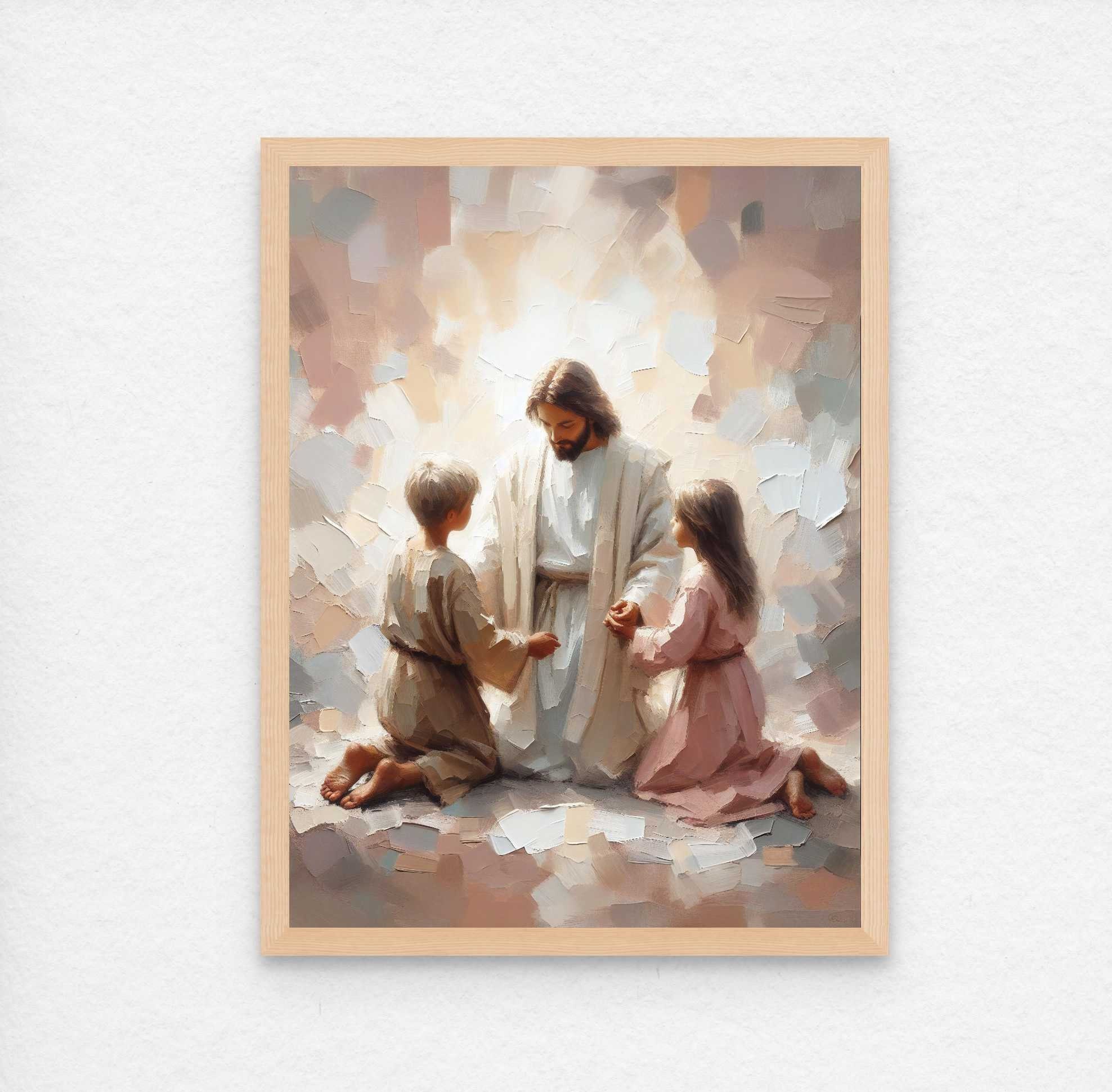 Family Faith, Christian Wall Art, Jesus Christ and Kids, Jesus Family ...