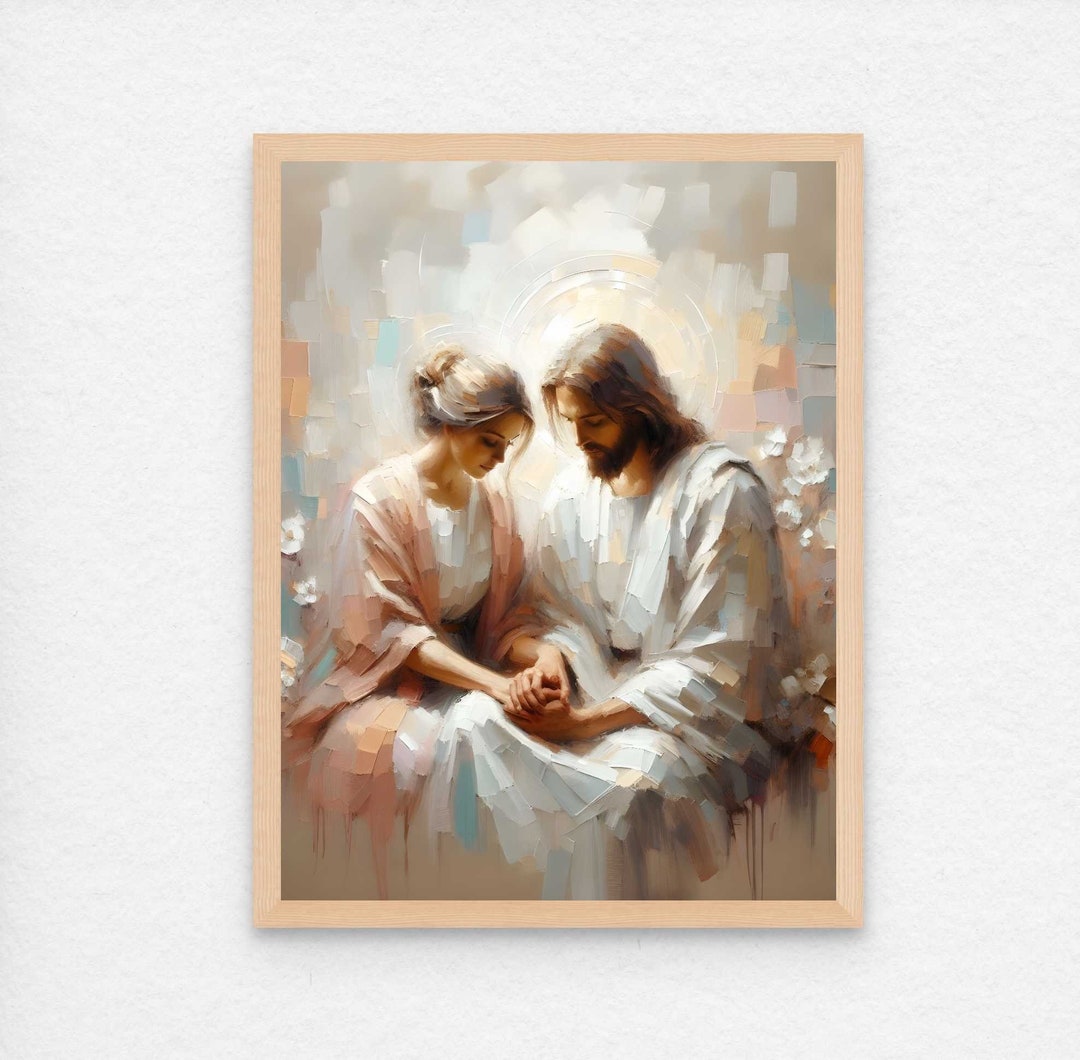 Divine Support, Christian Painting, Jesus and Girl Art, Jesus Art, LDS ...