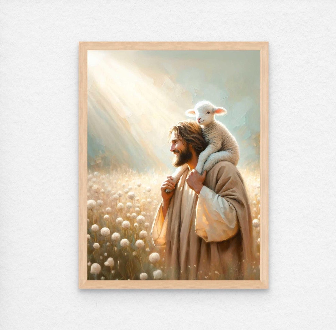 Sunny Ride, Christian Wall Art, Jesus and Lamb Art, Jesus Painting, LDS ...