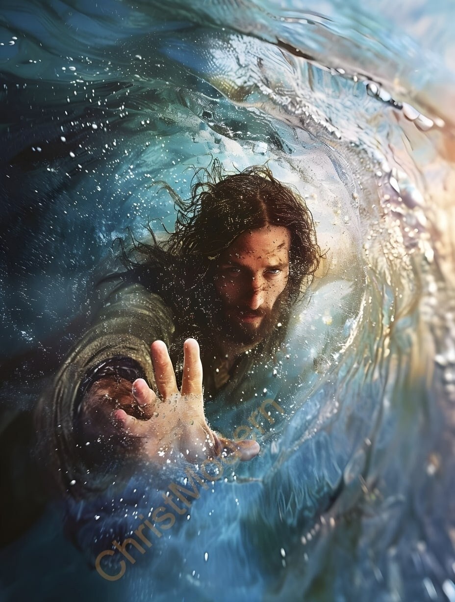 Hand of God, Christian Art, Jesus Painting, Jesus Saves Peter, Jesus ...