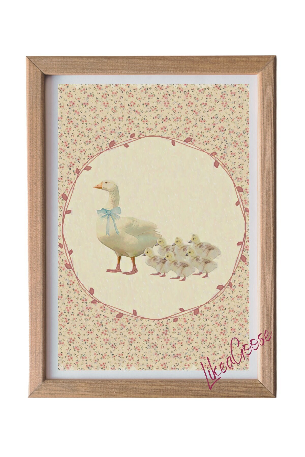 Mother Goose With 6 Babies - Cottagecore and Grandmacore Wall Art ...