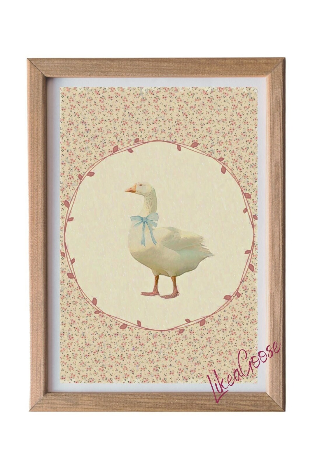 Mother Goose With Bow - Cottagecore and Grandmacore Wall Art Printable ...