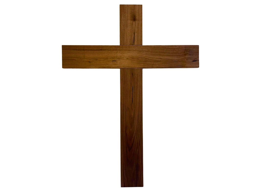 Walnut Cross, Wall Cross, Offset Cross, Christian Gift, Offset Cross ...