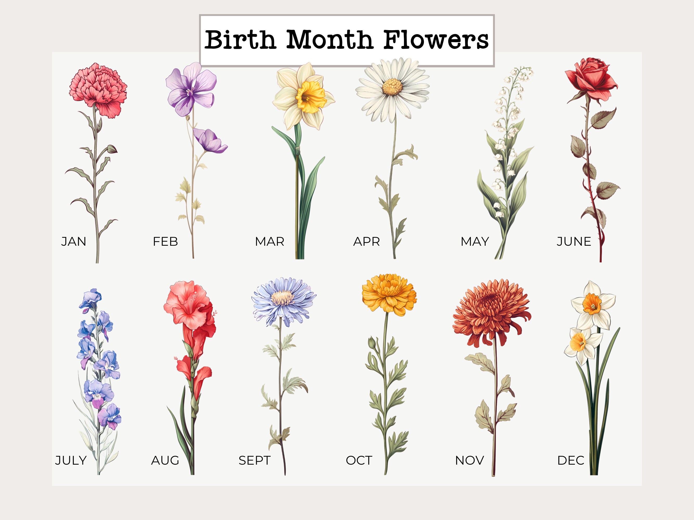 Custom Christian Family Birth Flower Bouquet With Cross Download ...