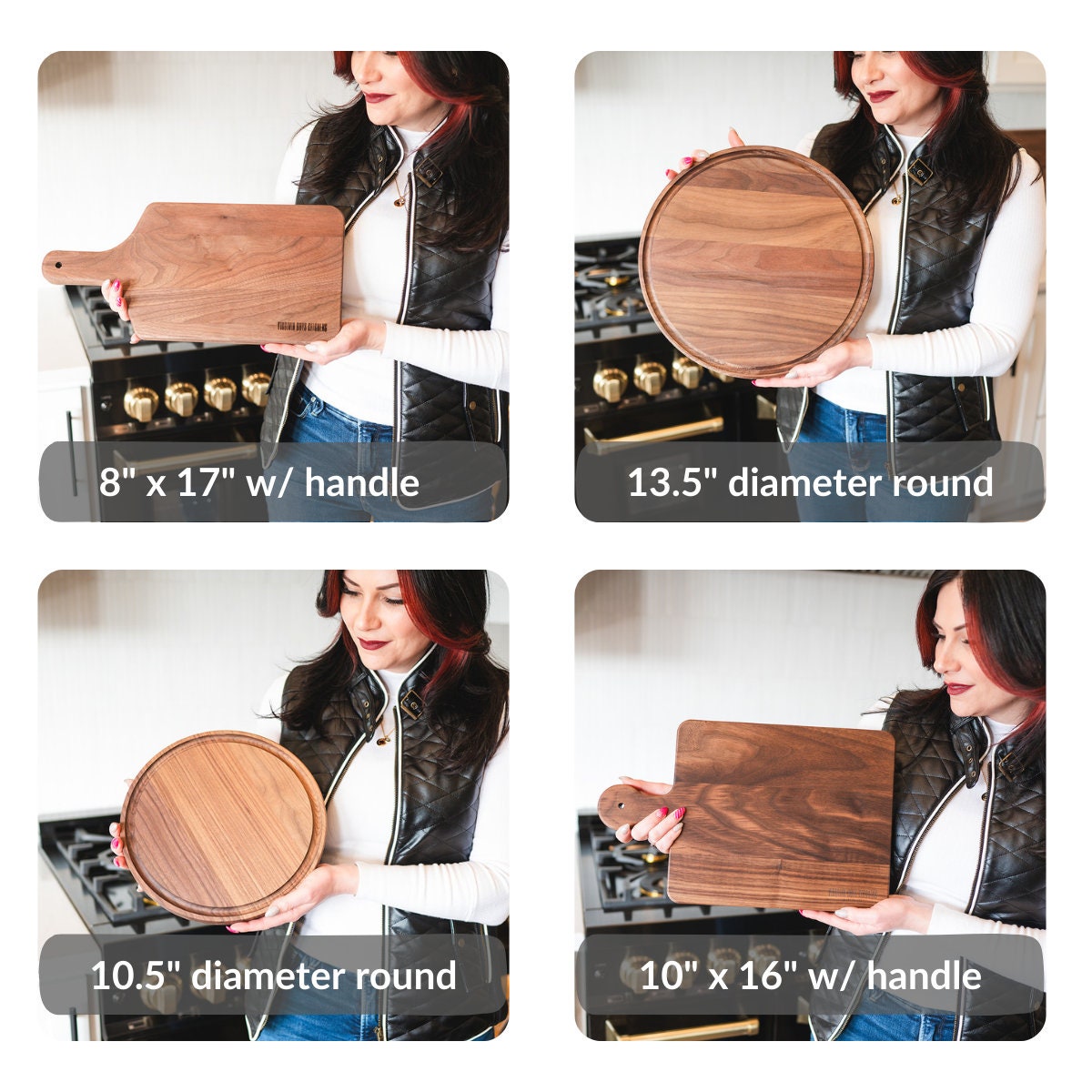 Custom Extra Large Walnut Wood Cutting Board Made 100% in USA by Virginia Boys Kitchens Custom ...