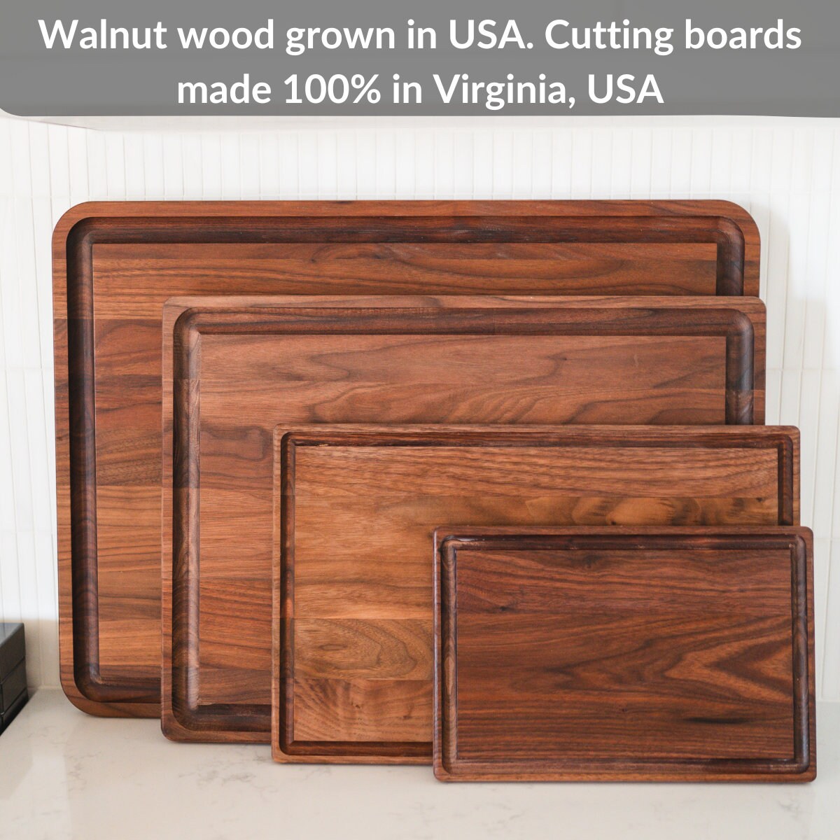 Custom Extra Large Walnut Wood Cutting Board - Made 100% in USA - by Virginia Boys Kitchens ...