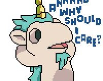 Bluey Unicorse Unihorse Children Cross Stitch Needlepoint Pattern ...