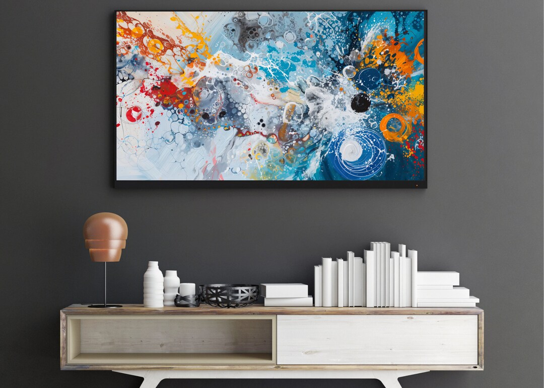 Frame TV Art Abstract Splash Artwork, Frame TV Art Collection, Home ...