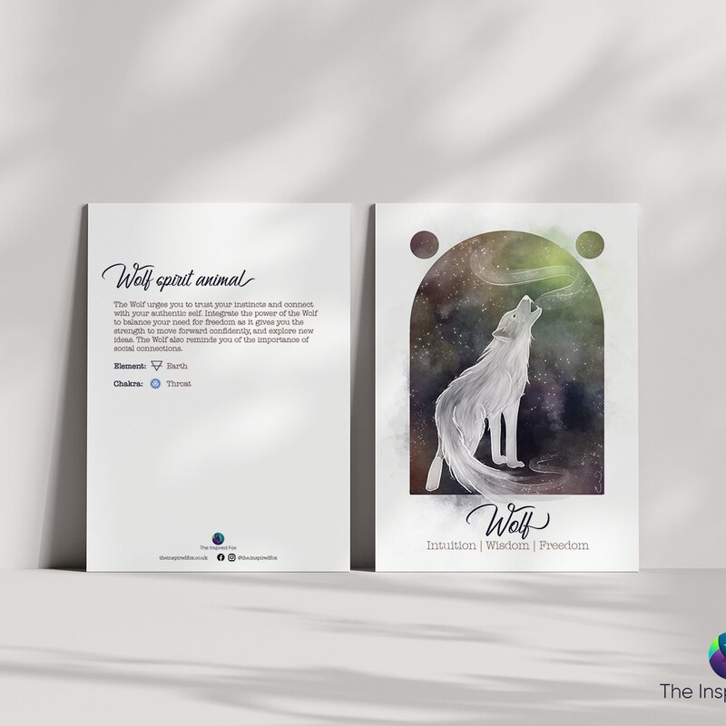 Wolf Card - Etsy