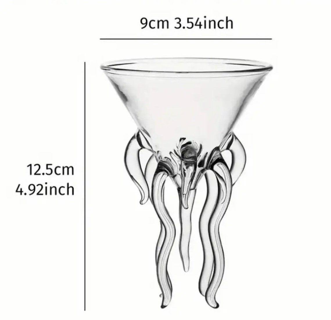 Octopus Martini Glass-set of 2 Unique Cocktail Kitschy Barware Nautical ...