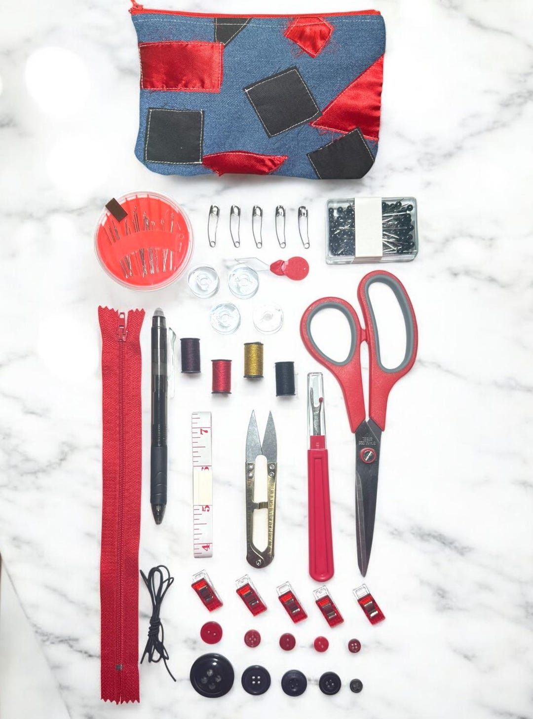 Beginner Sewing Starter Kit - 163-piece Tool Set With Pattern and Bag ...