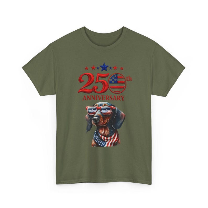 25th Anniversary Patriotic Dachshund T-shirt | American Flag Dog - Etsy UK
