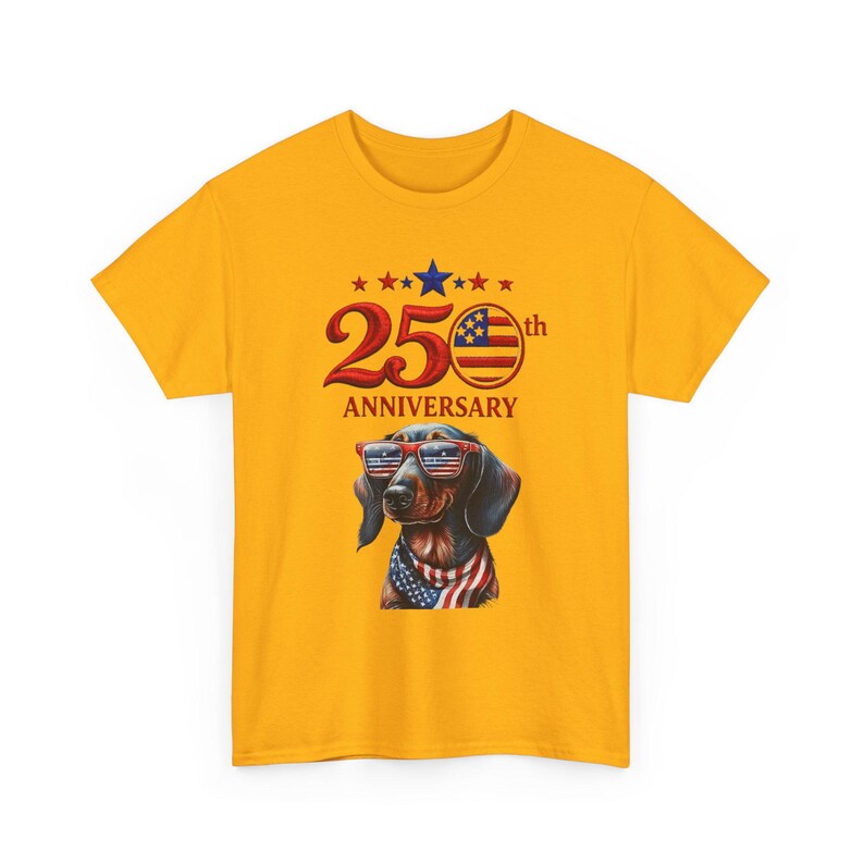 25th Anniversary Patriotic Dachshund T-shirt | American Flag Dog - Etsy UK
