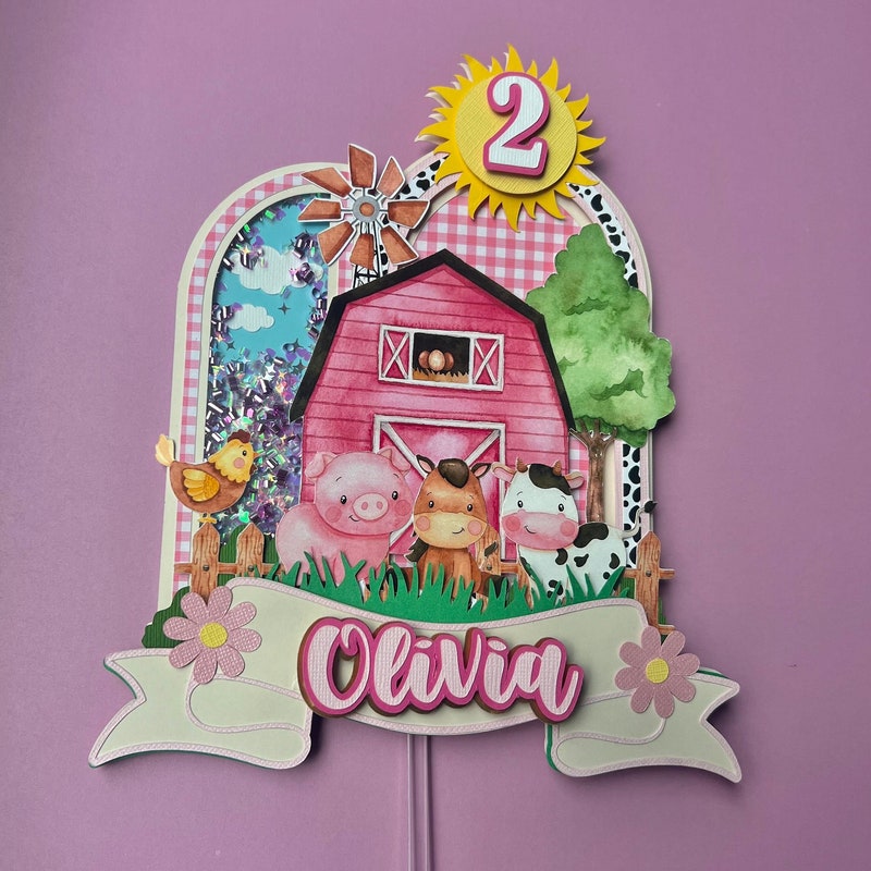 Farm Cake Topper - Etsy