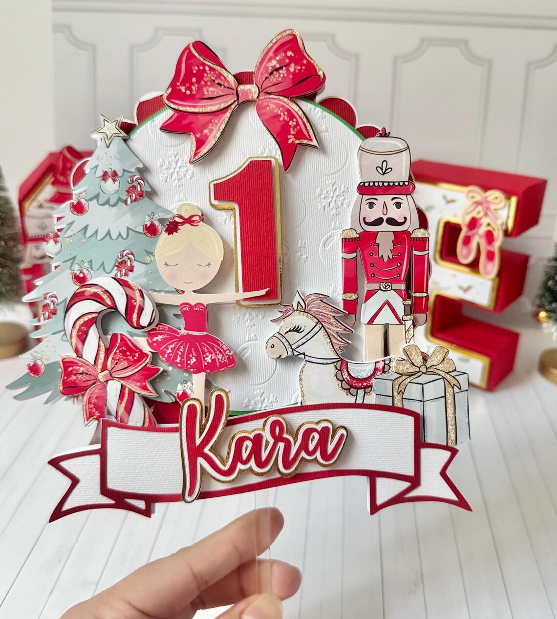 Nutcracker Cake Topper, Nutcracker Ballerina Cake Topper, Christmas ...