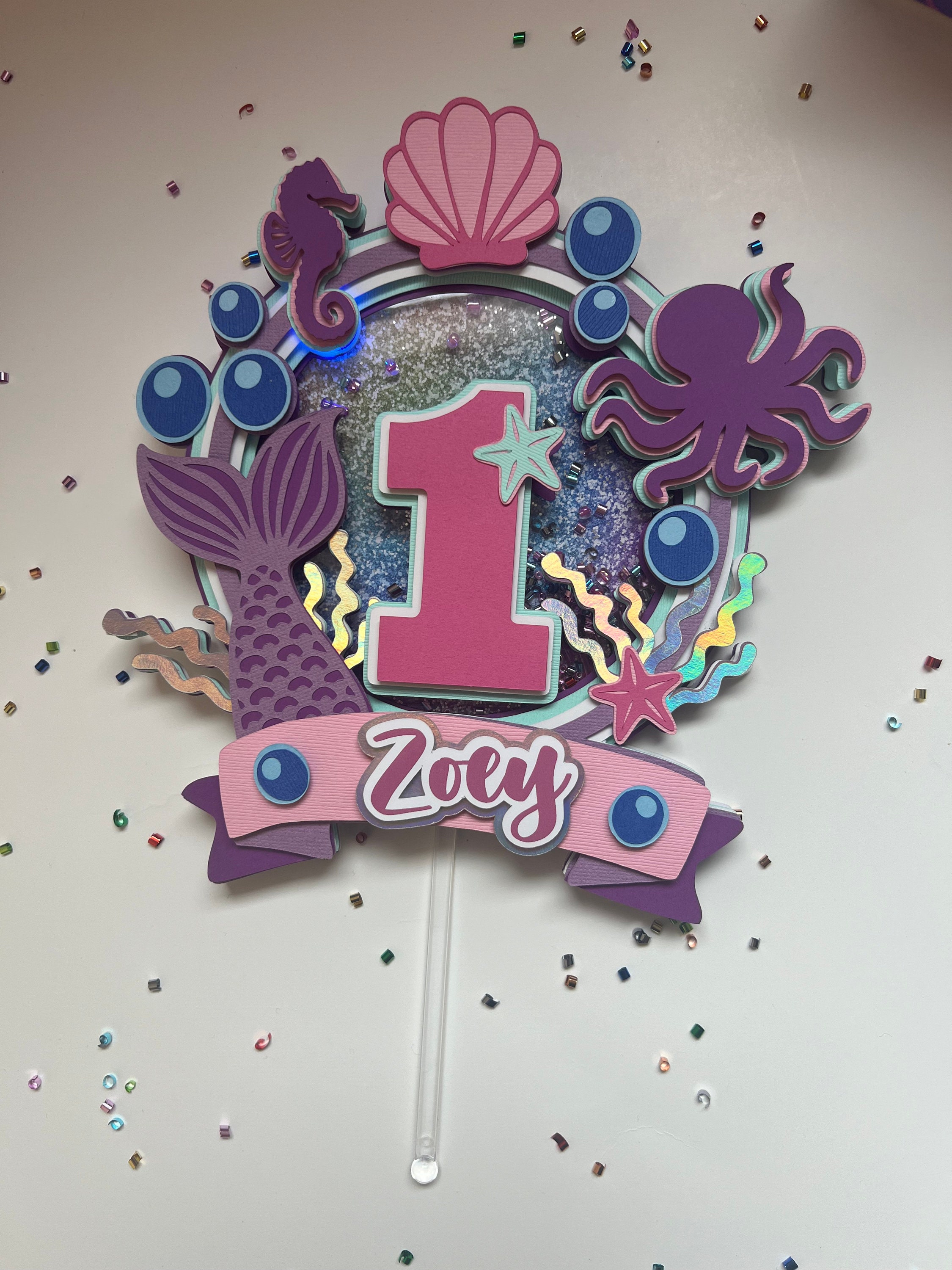 Mermaid Cake Topper Mermaid Birthday Mermaid Party Under the Sea - Etsy