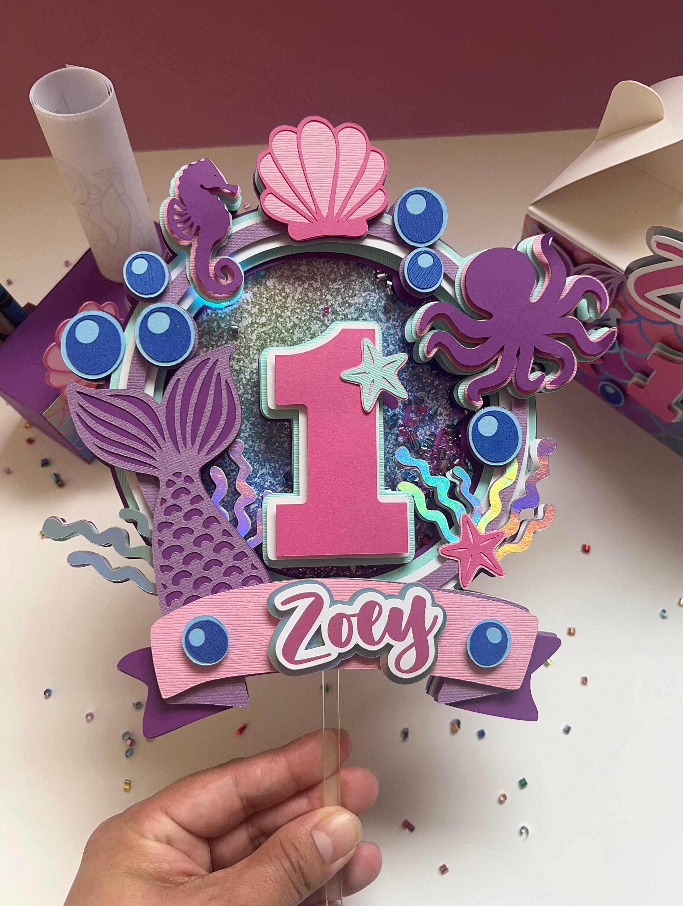 Mermaid Cake Topper Mermaid Birthday Mermaid Party Under the Sea - Etsy