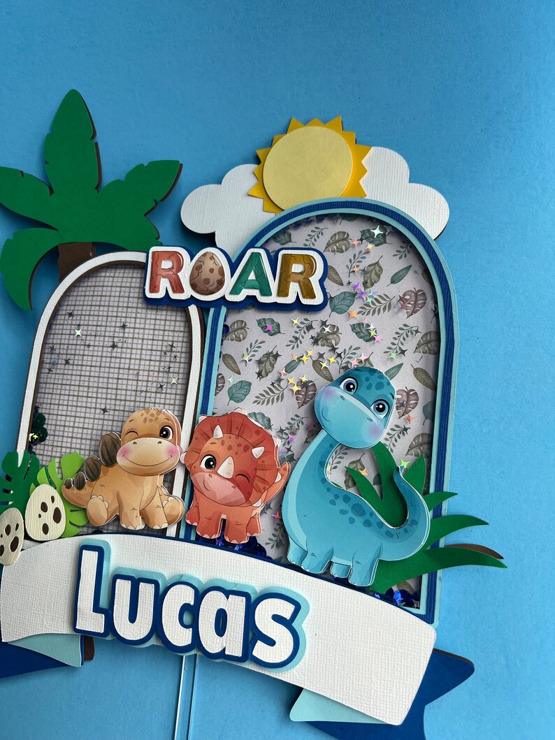 Dinosaur Cake Topper Dinosaur Birthday Party Decorations Dinosaur Theme ...