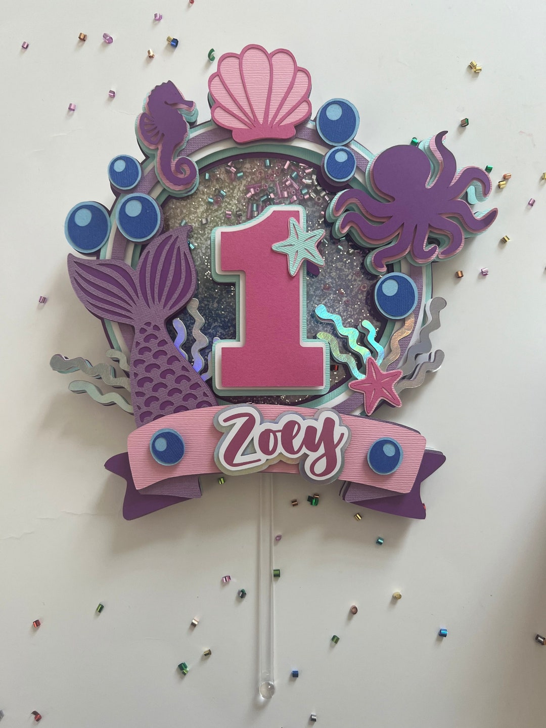 Mermaid Cake Topper Mermaid Birthday Mermaid Party Under the Sea - Etsy