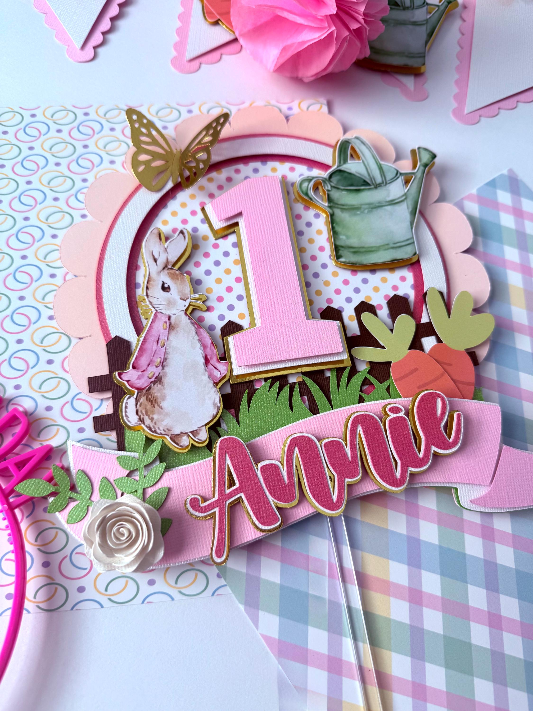 Peter Rabbit Cake Topper, Girl Peter Rabbit Cake Topper, Peter Rabbit ...